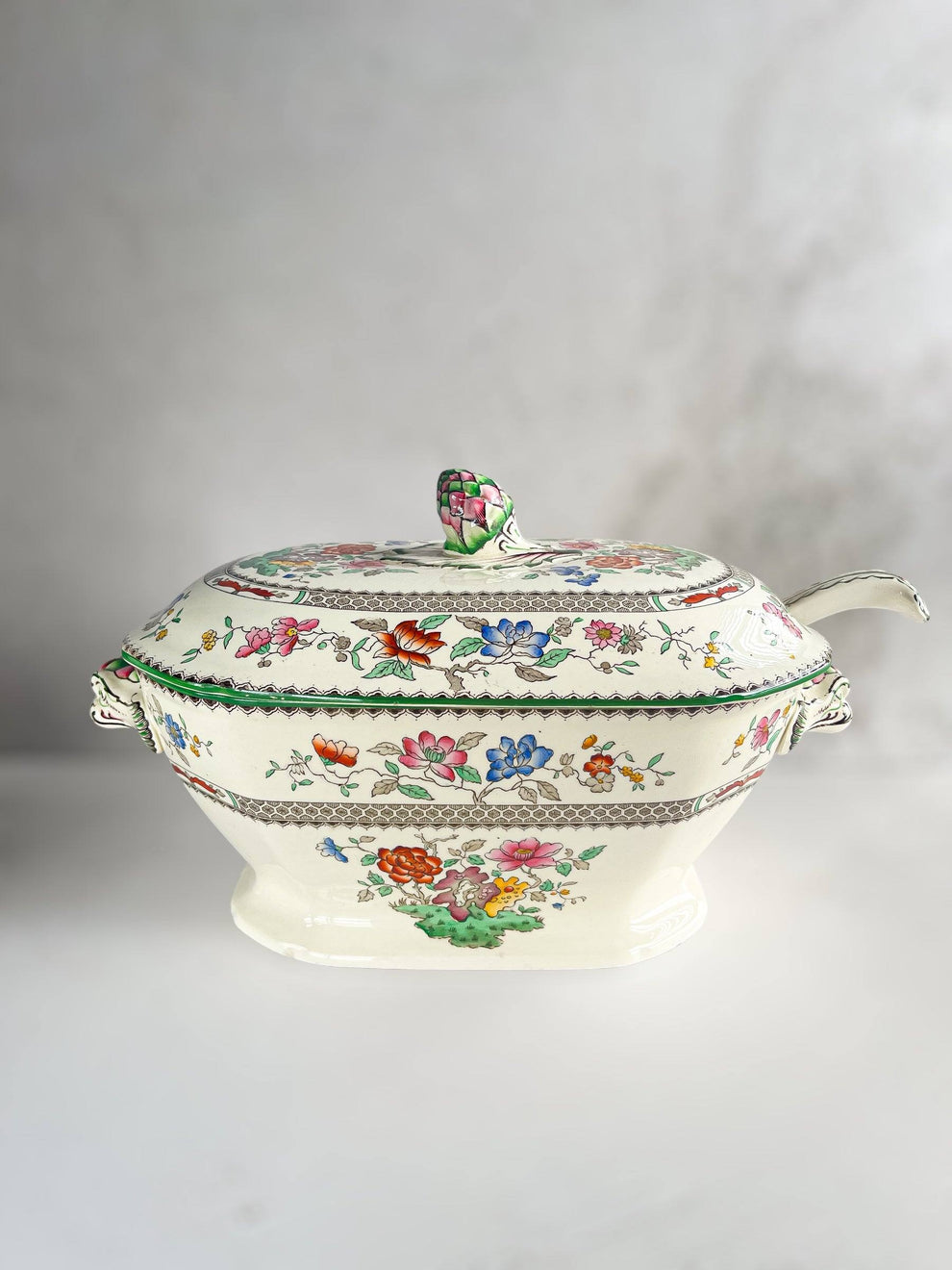 Copeland Spode Soup Tureen with Ladle - 'Chinese Rose' Collection (Old ...